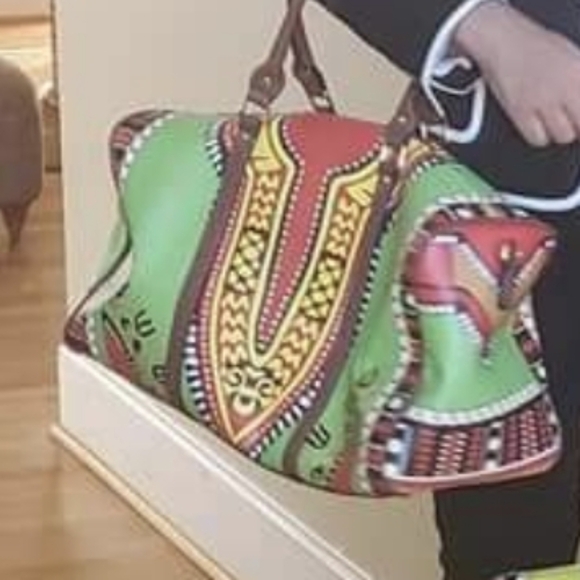 Bags | New Colorful Ethnic Print Weekender Duffel Bag In Green | Poshmark